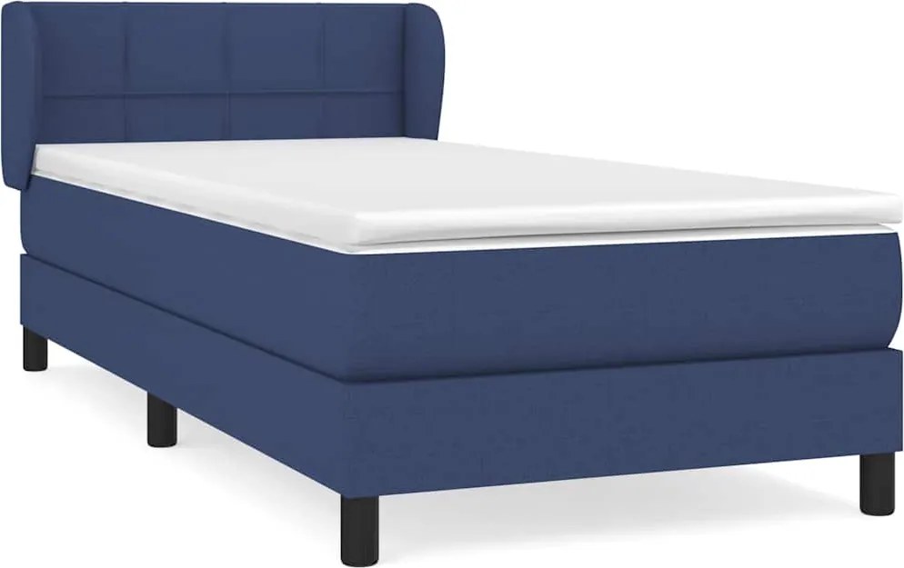 Box spring postel s matrací modrá 80x200 cm textil 3126203