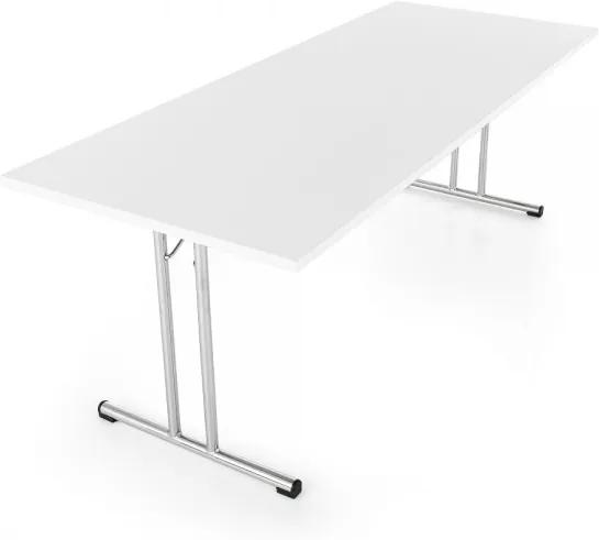 Skládací stůl 200 x 80 cm / Bílá