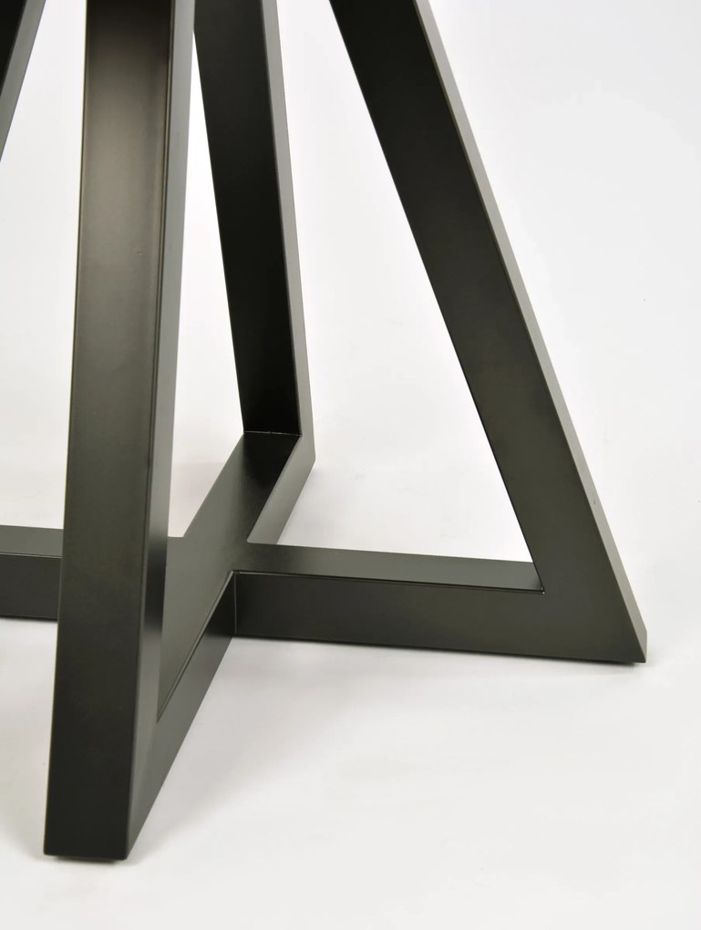 Jídelní stůl Indus 125 cm z masivu dub přírodní/grafit