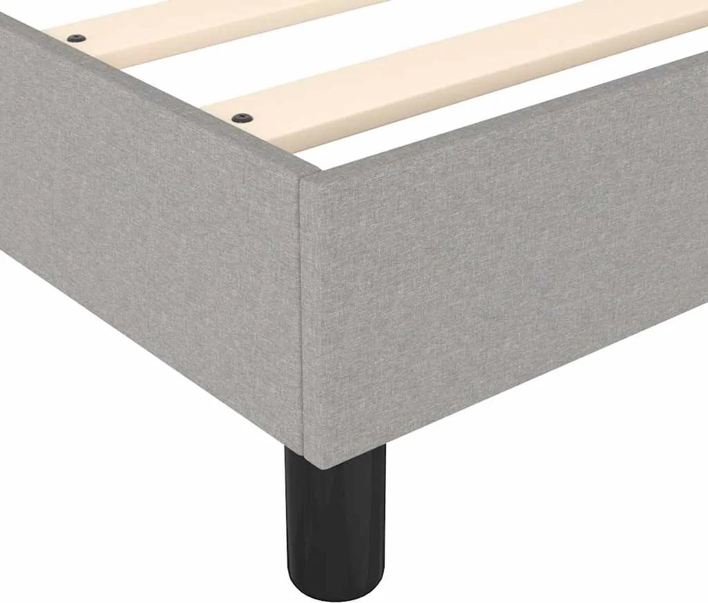 Rám postele s boxspringem světle šedá 100 x 200 cm textil 3120838