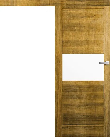 posuvné interiérové dveře na stěnu vasco doors TEO model 3 Průchozí rozměr: 70 x 197 cm, Orientace dveří: Levé dveře, Dekor: Dub šedý