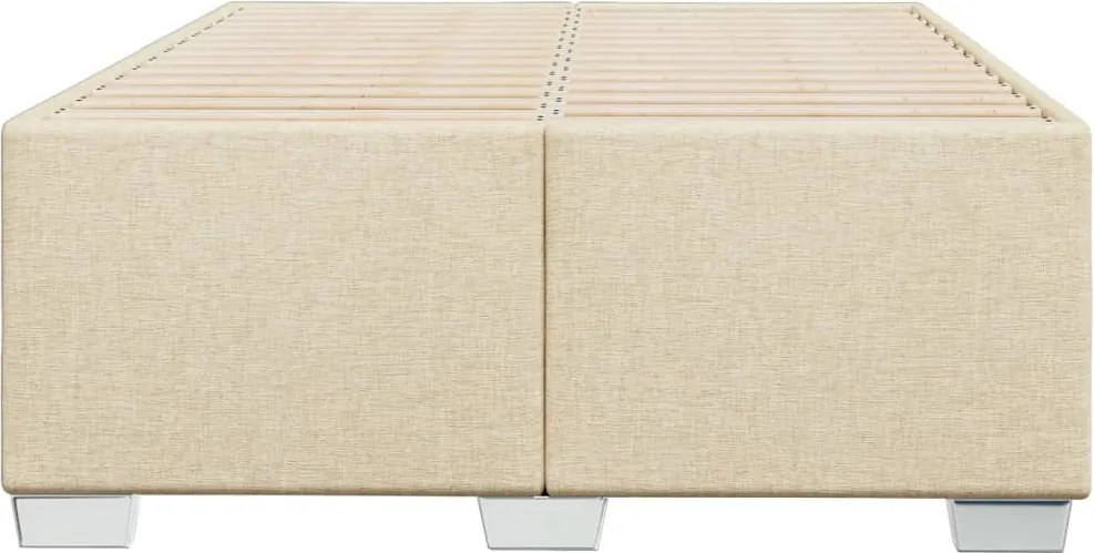 Rám postele bez matrace krémový 120 x 200 cm textil 3284469