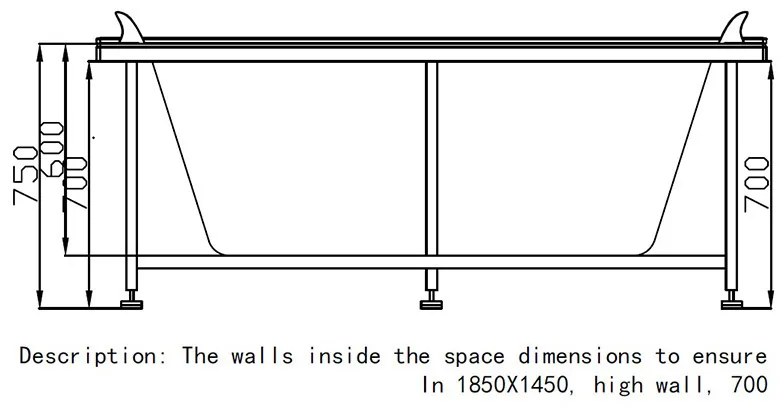 BPS-koupelny Hydromasážní vana HYD-KA914BL 190x150 ČERNÁ s ohřevem vody