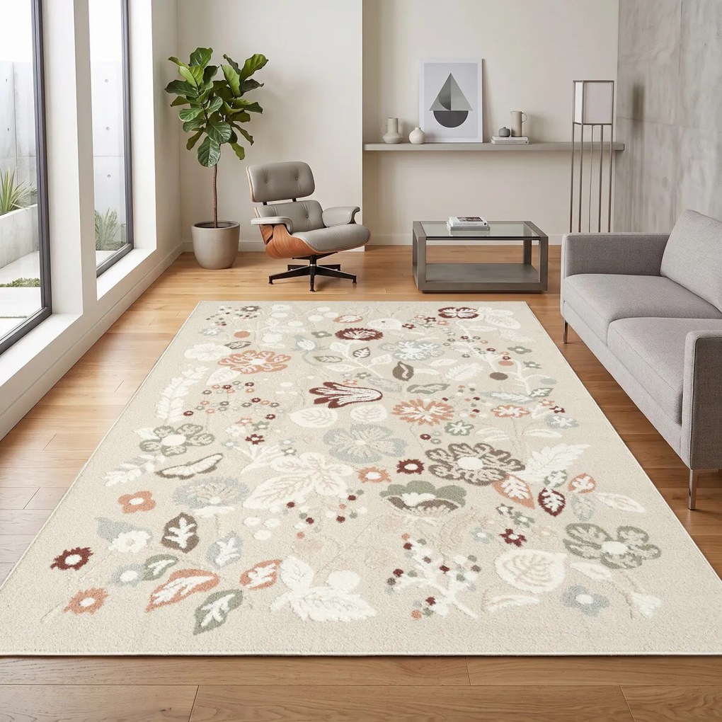 Angel Carpet, Kusový koberec Aurora 25 Beige, 80x150, béžová, kancelář