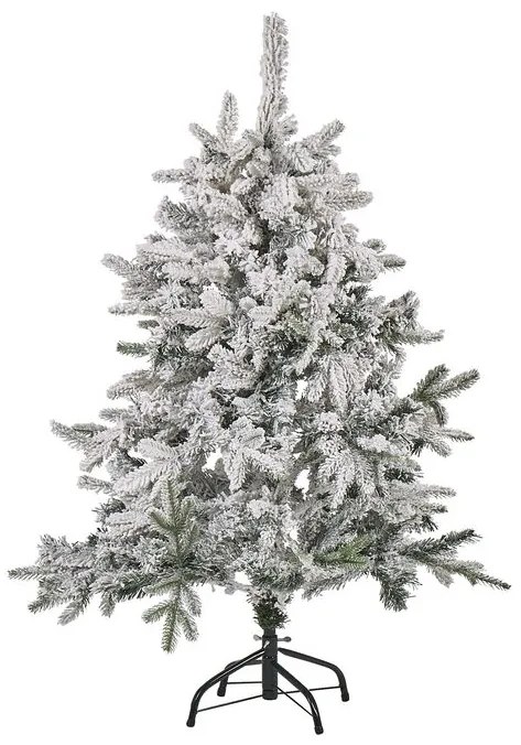 Zasněžený vánoční stromeček 120 cm bílý TOMICHI Beliani