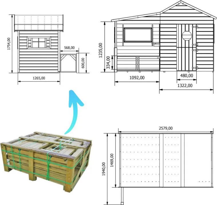 4iQ Dětský zahradní domeček ELA