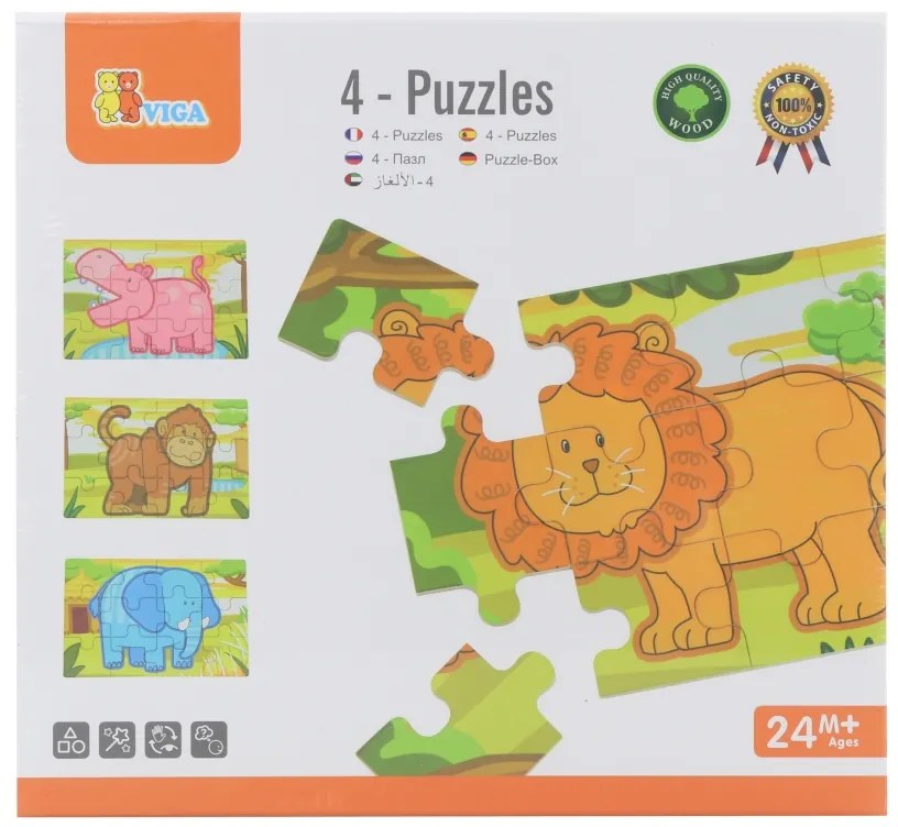 Dřevěné puzzle - džungle