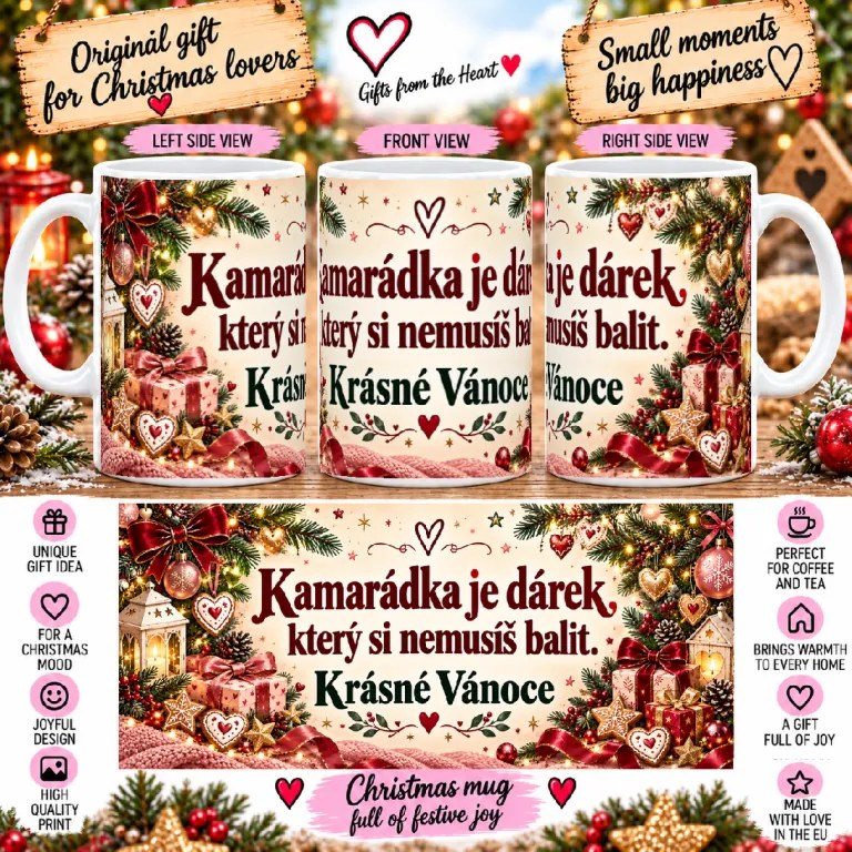 Vánoční hrnek pro kamarádku – 300 ml