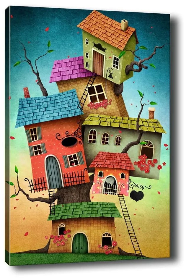 Obraz Tablo Center Tree Houses, 40 x 60 cm