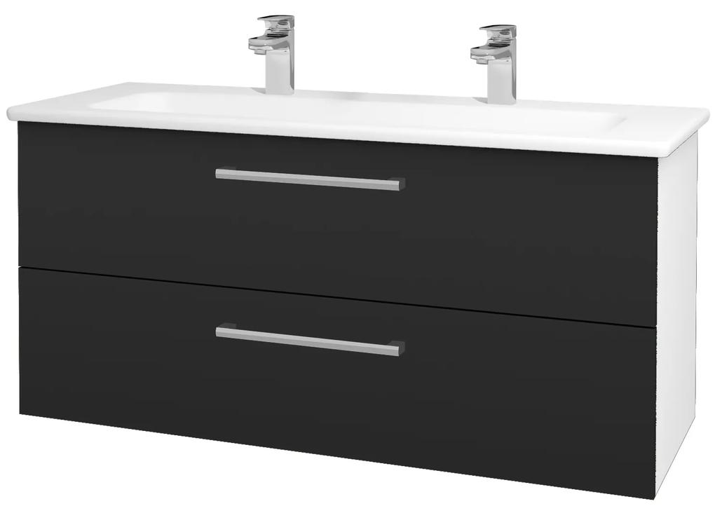 Dřevojas Koupelnová skříň GIO SZZ2 120 Varianta: N01 Bílá lesk / Úchytka T02 / N08 Cosmo