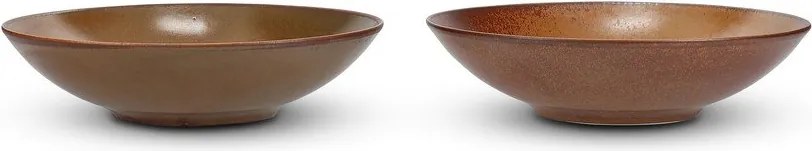 Hnědá porcelánová mísa ø 21 cm Ovio – BonBistro