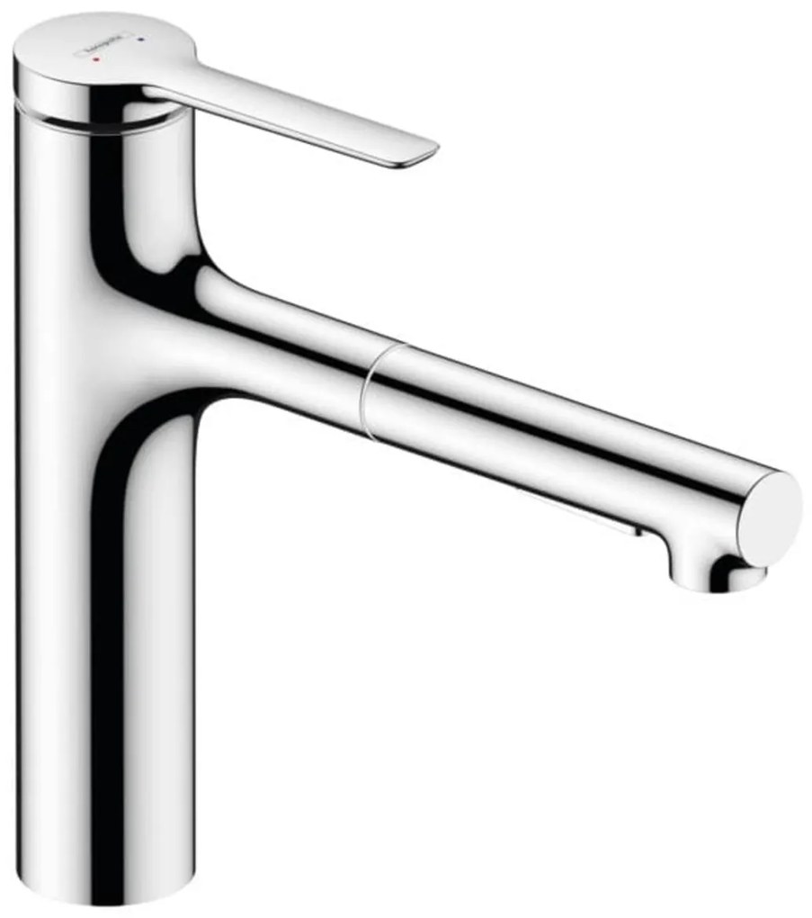 Dřezová baterie Hansgrohe Zesis s vytahovací sprškou, 2 proudy chrom 74801000