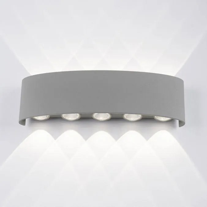 PN 9489-21 CARLO LED nástěnné svítidlo, venkovní osvětlení, stříbrná 3000K - PAUL NEUHAUS
