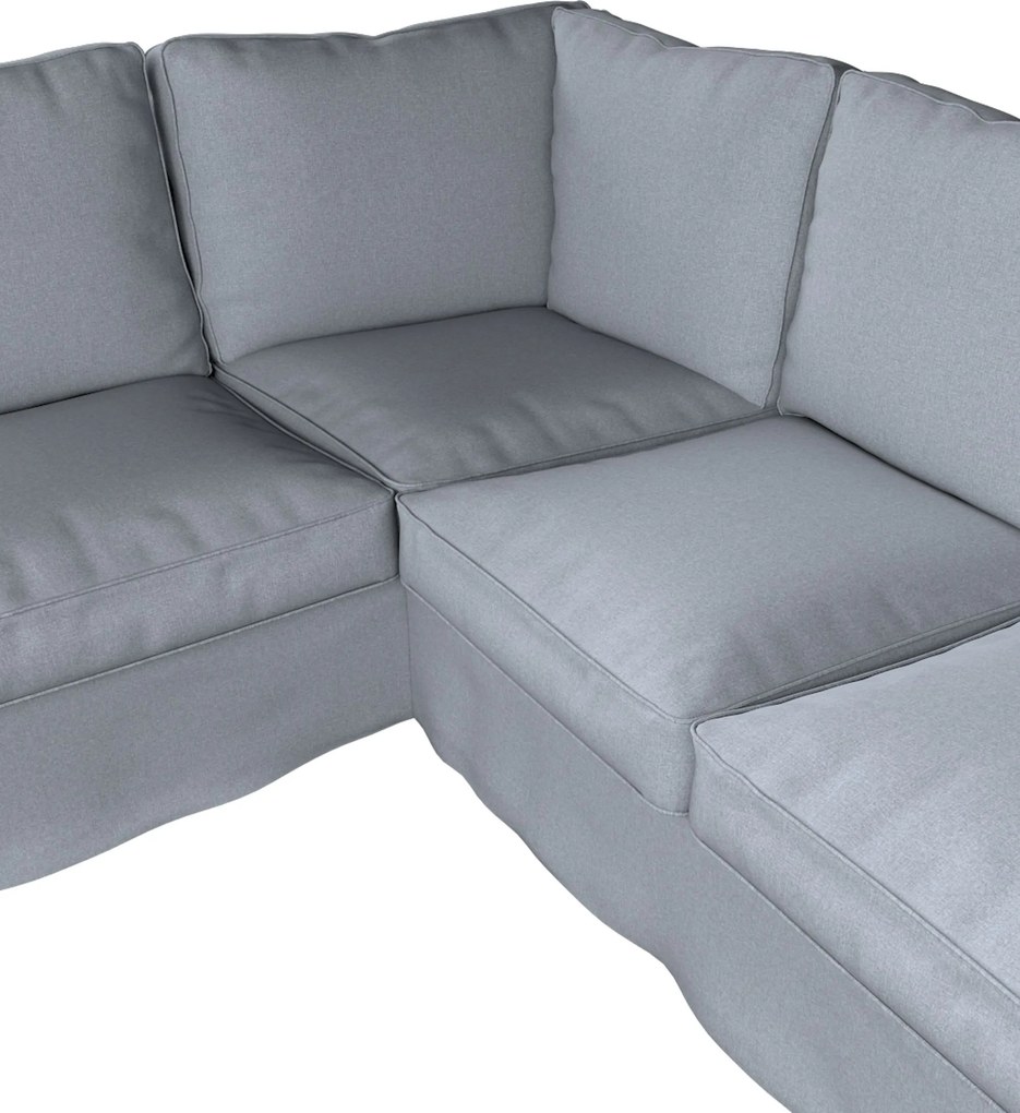 Potah na pohovku IKEA Ektorp rohová barva modrá látka pletený vzor