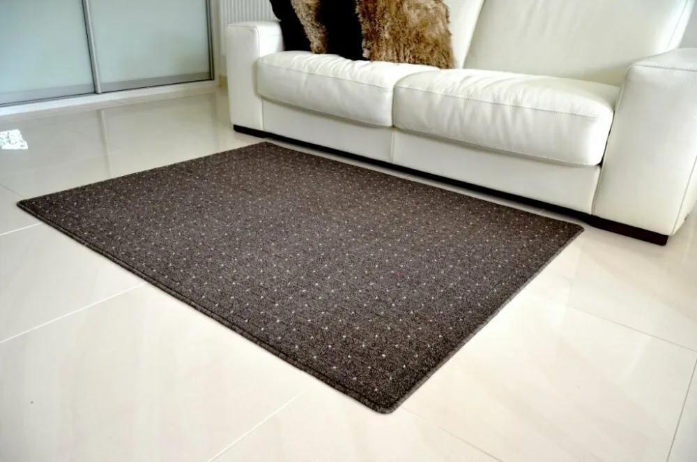 Kusový koberec Udinese hnědý (Varianta: Kulatý 100 cm průměr)