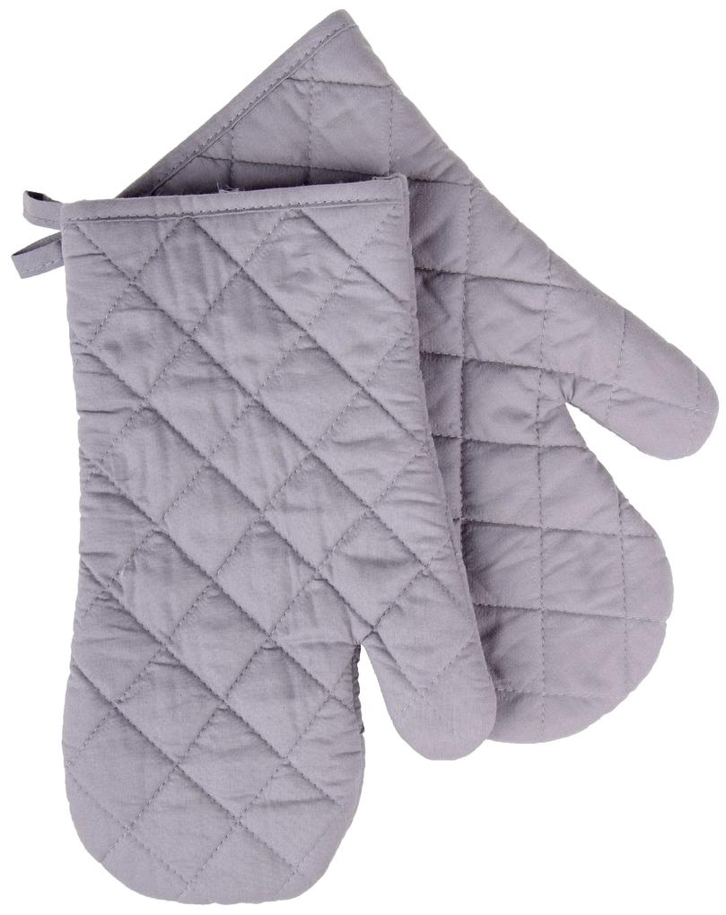 Kuchyňské bavlněné rukavice chňapky MONO šedá, 100% bavlna 19x30 cm Essex
