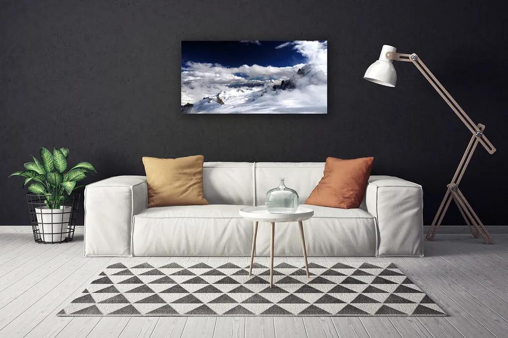 Obraz na plátně Hora Mraky Krajina 125x50 cm