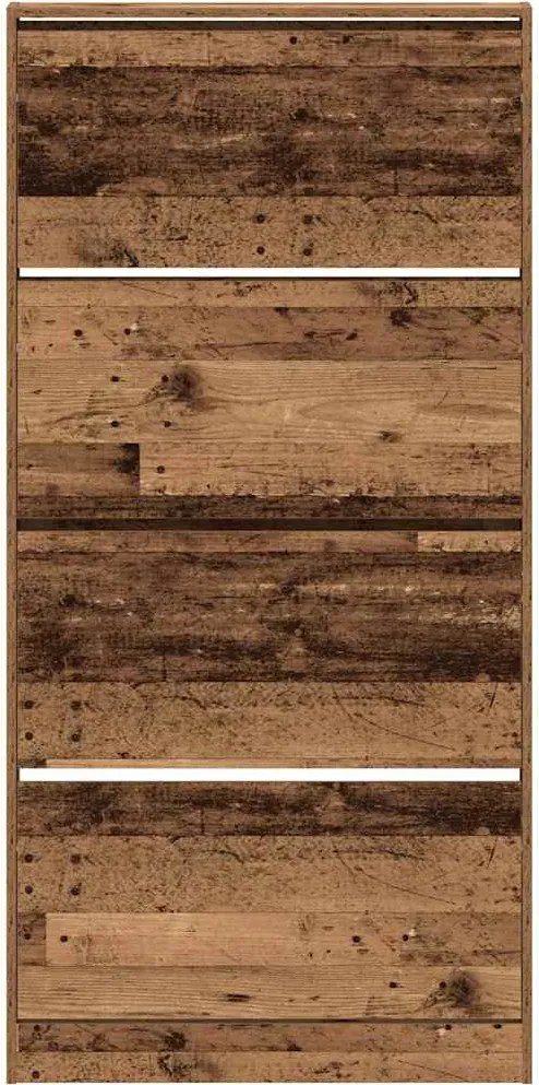 Skříň na obuv 80 x 21 x 163,5 cm Kompozitní dřevo Staré dřevo 3334025