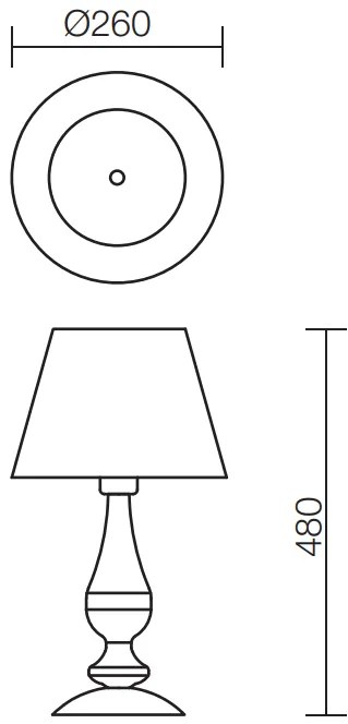 Světla a lustry REDO GROUP Rustikální stolní lampa FABIOLA 02-713
