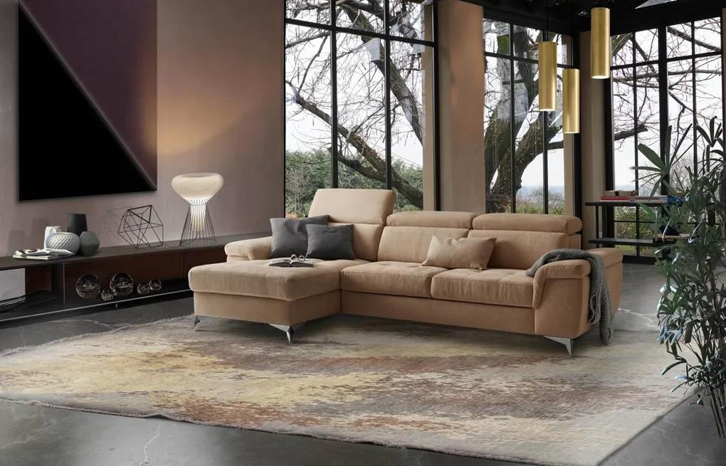 Pregio Italia sofa&relax Polohovací gauč Bright Provedení: 2 místná + lehátko, Vzorník látek: tekno fibra 21 mid blue
