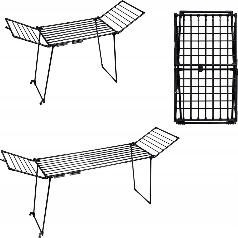Velká Teleskopická Sušička Na Prádlo, Černá, Pevná, 27 M, Roztahovací, Koupelna