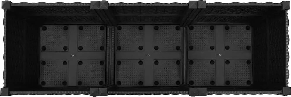 Vyvýšený záhon 120 x 40 x 38 cm polypropylen 316532