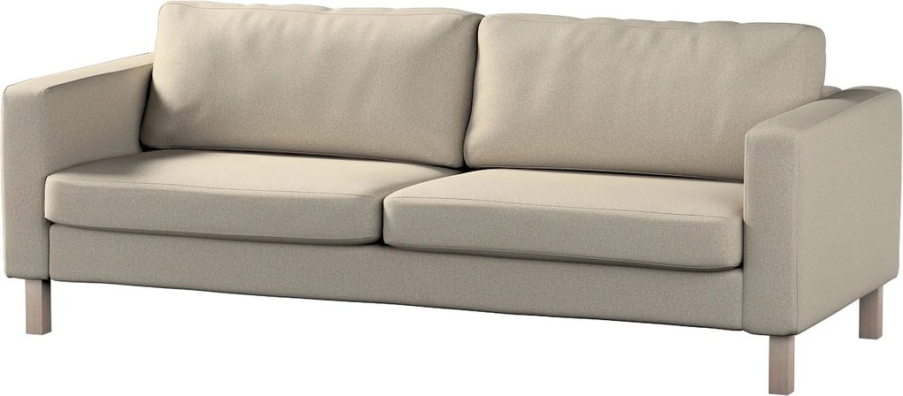 Potah na pohovku IKEA Karlstad, 3-místná, rozkládací barva béžová látka pletený vzor