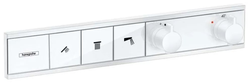 Hansgrohe RainSelect - Termostatická baterie pod omítku, pro 3 spotřebiče, matná bílá 15381700