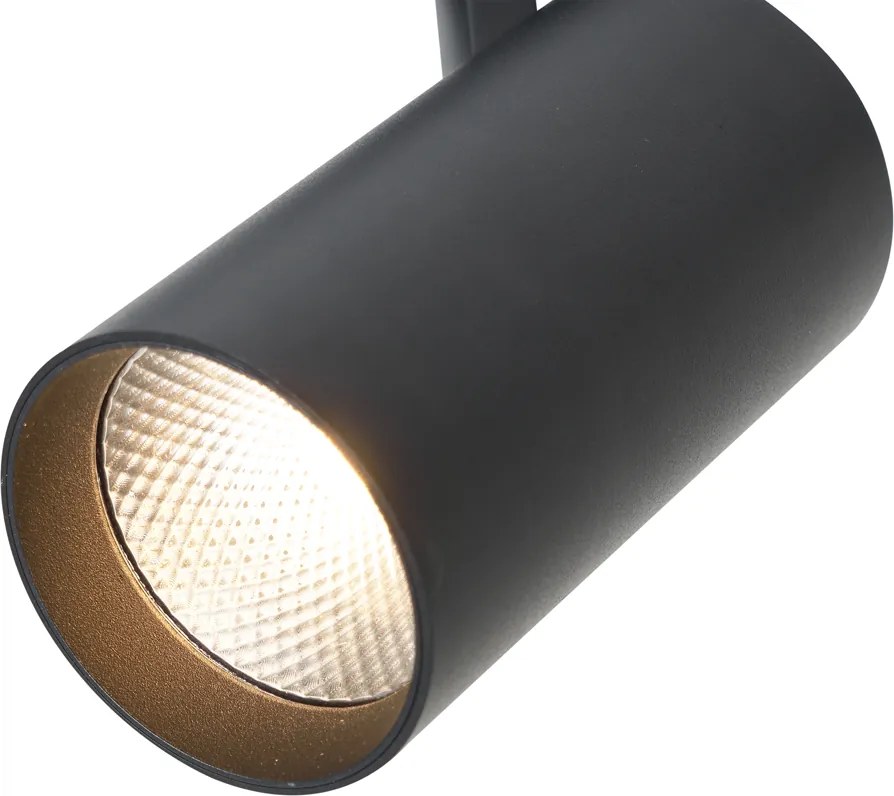 Moderní bodové svítidlo černé pro 1fázový kolejnicový systém vč. LED - Iconic Mark