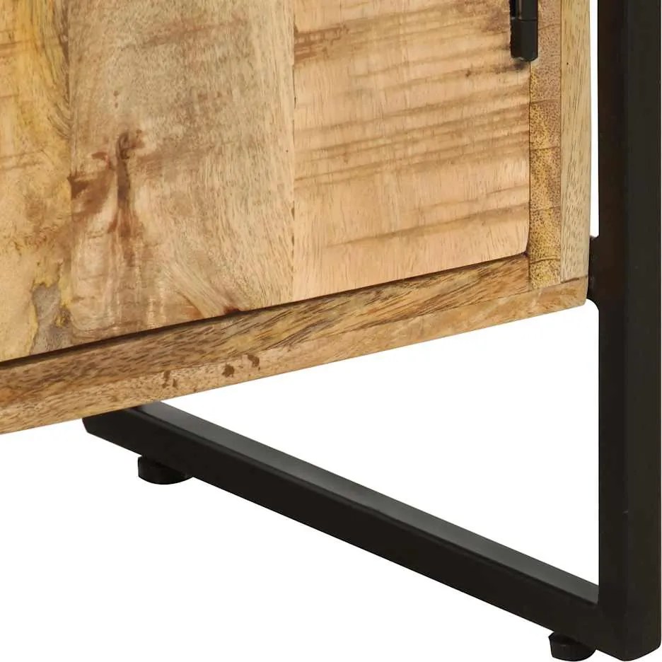 4patrová knihovna 80 x 30 x 180 cm hrubé mangovníkové dřevo 284422