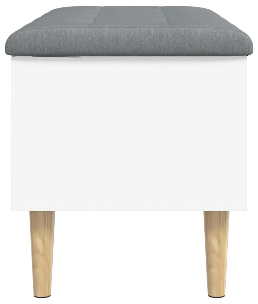 Úložná lavice bílá 82 x 42 x 46 cm kompozitní dřevo - Default Title