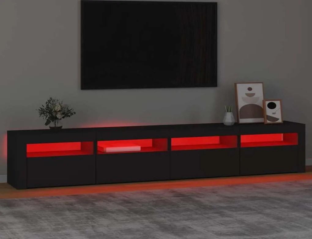 vidaXL TV skříňka s LED osvětlením 240x35x40 cm [3152763] Barva: Betonová šedá