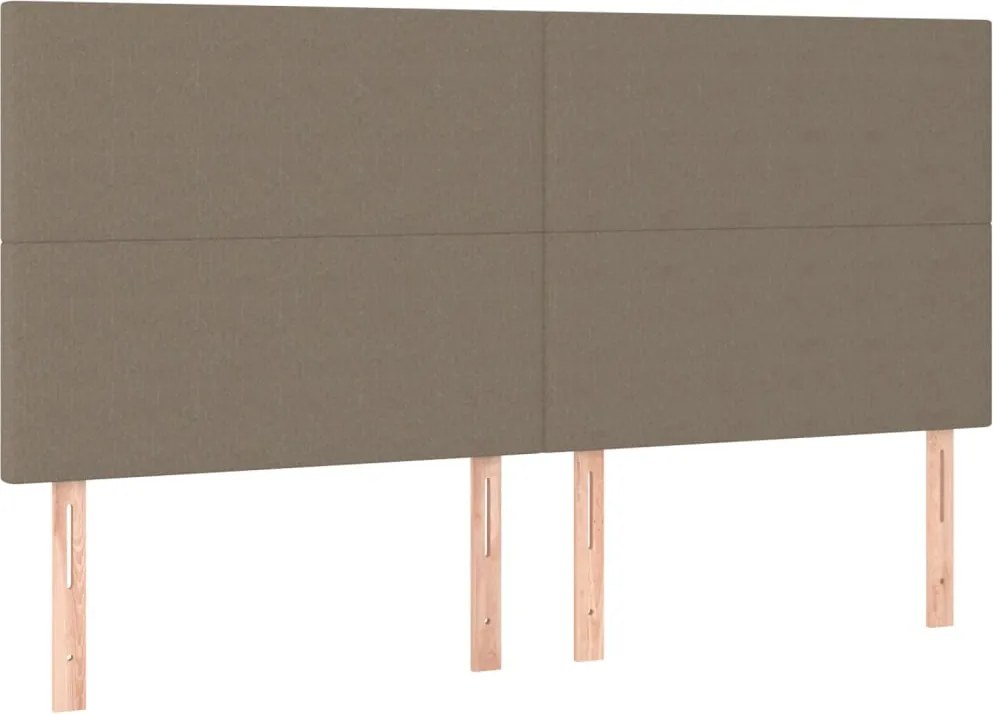 Box spring postel s matrací taupe 200x200 cm textil 3137025