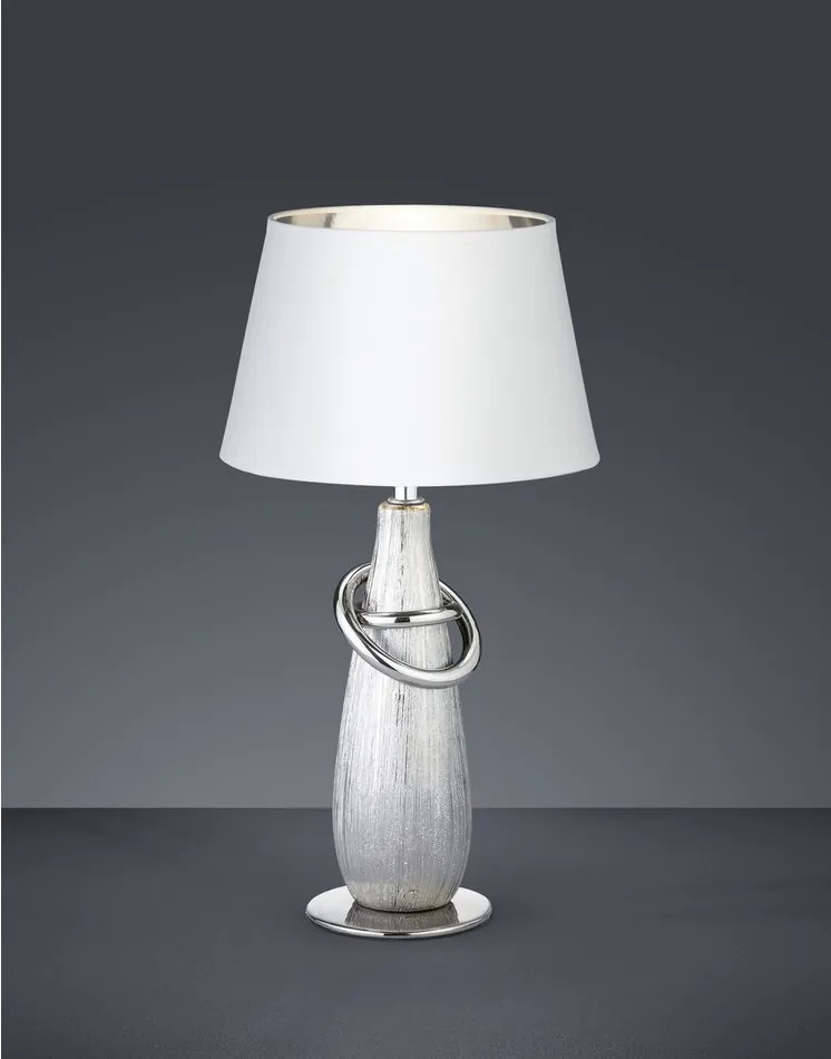 Trio THEBES R50641089 Noční stolní lampa stříbrný keramika excl. 1 x E14, max. 40W IP20