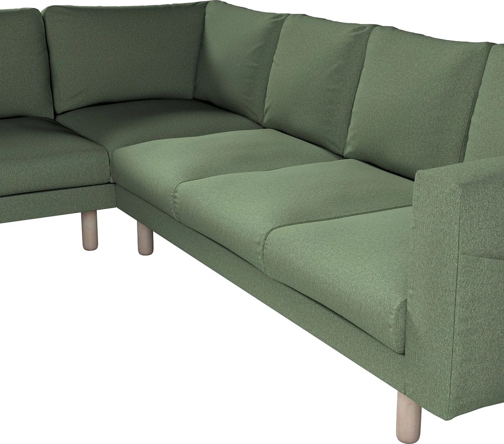 Potah na pohovku IKEA Norsborg rohová 5-místná barva zelená látka pletený vzor