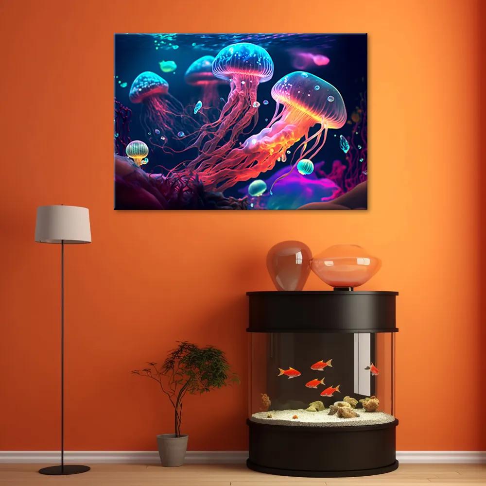 Gario Obraz na plátně Svítící medúzy Rozměry: 60 x 40 cm