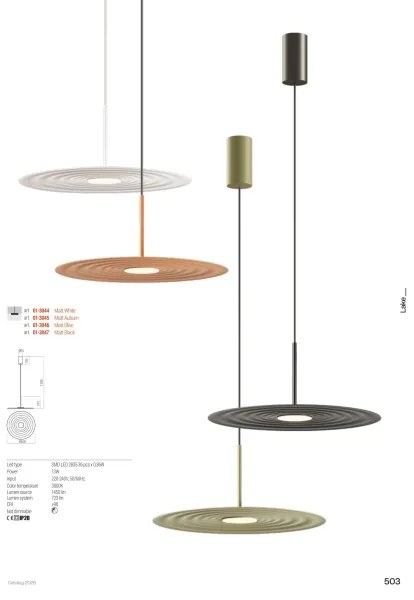 Redo 01-3047 - LED Lustr na lanku LAKE LED/13W/230V CRI 90 pr. 50 cm černá
