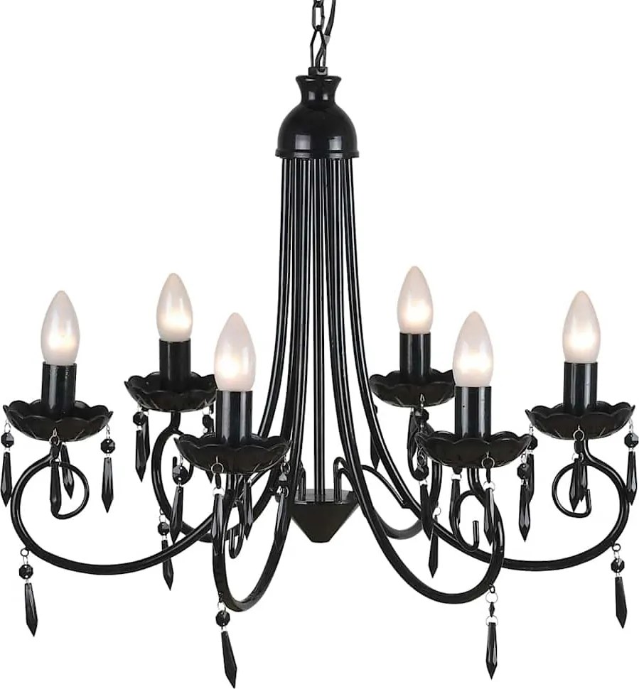 Elegantní, křišťálový lustr na šest žárovek 240689