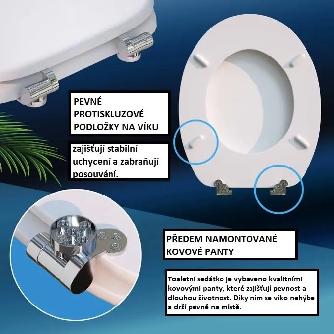 WC sedátko s automatickým spouštěním bílé 108583