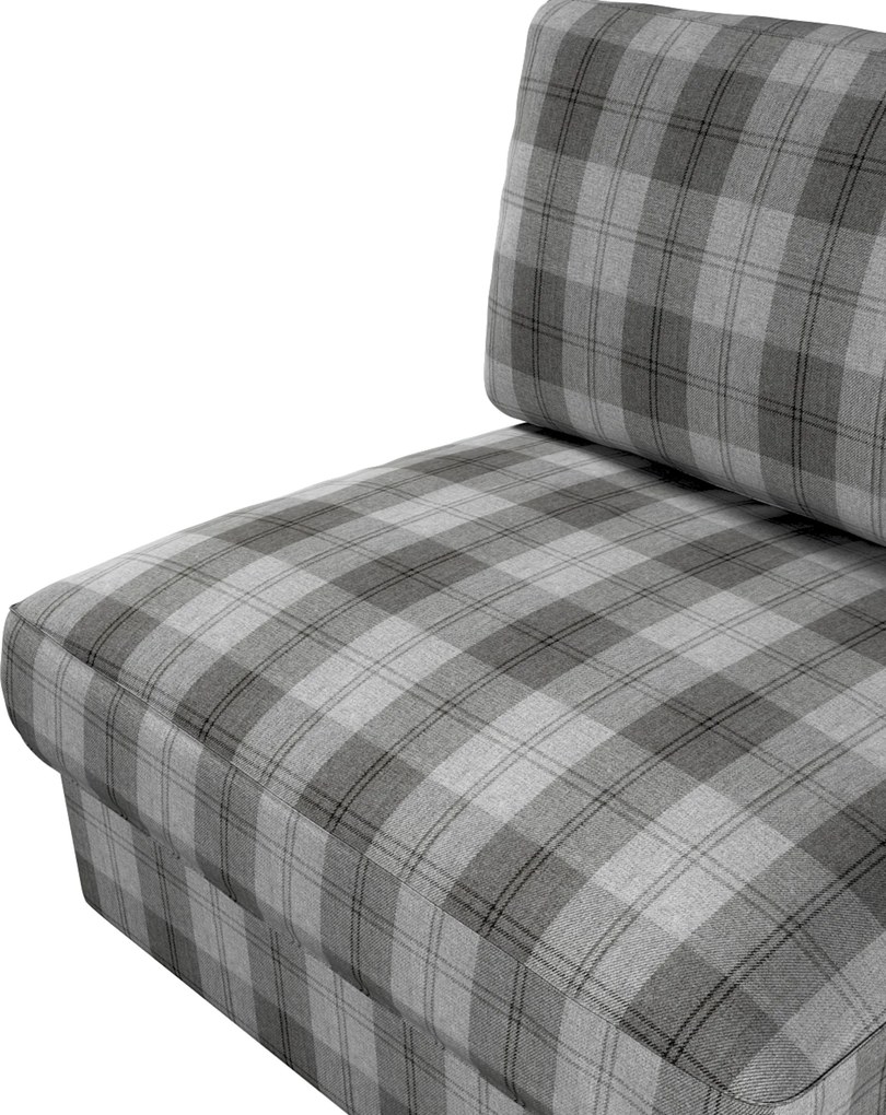 Potah na neskládací křeslo IKEA Kivik barva šedá látka pletený vzor, vzorované
