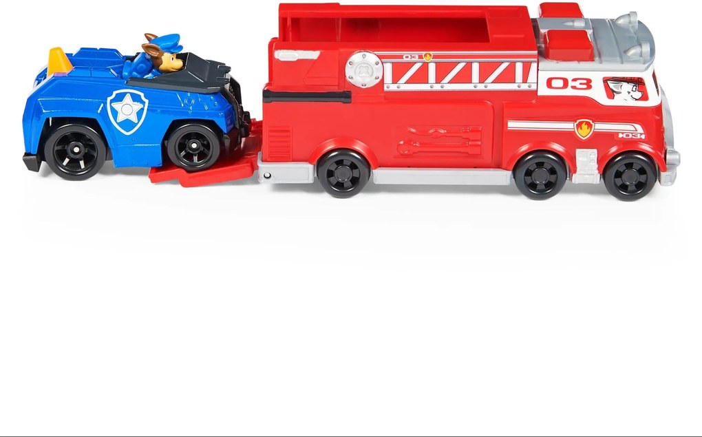Auto tlapková patrola hasičský vůz die-cast s autíčkem