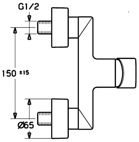 Hansa Sprchová nástěnná páková baterie HANSARONDA 3670173