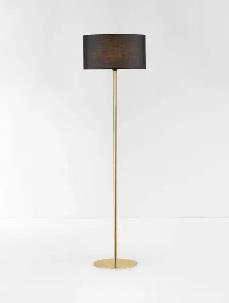 LED černo-zlatá stojací lampa Sibnia