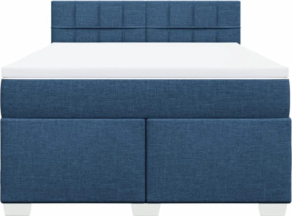 Box spring postel s matrací modrá 160x200 cm textil 3285945