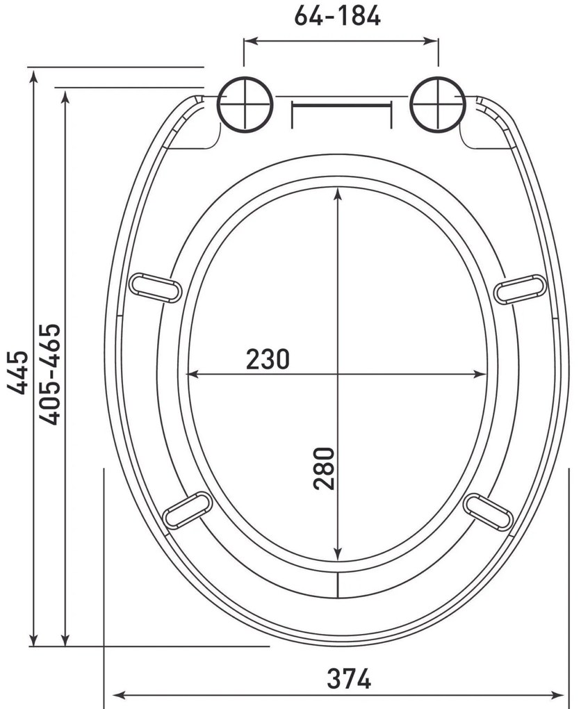 Novoterm WC prkénko NV-Julia Black Soft Close Duroplast