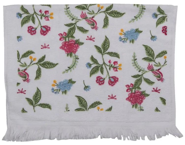 Kuchyňský froté ručník s květy – 40x66 cm