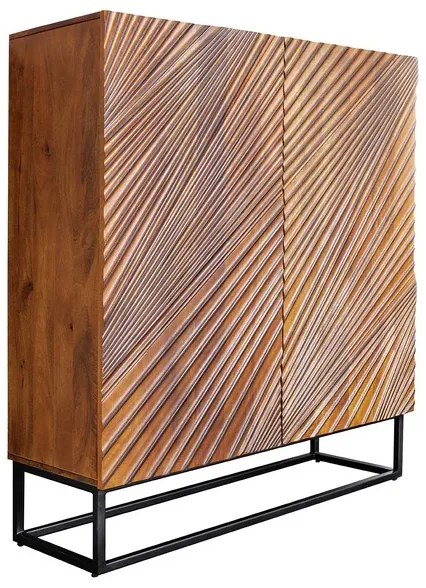 Designová vysoká komoda Revelle 120 cm hnědé mango