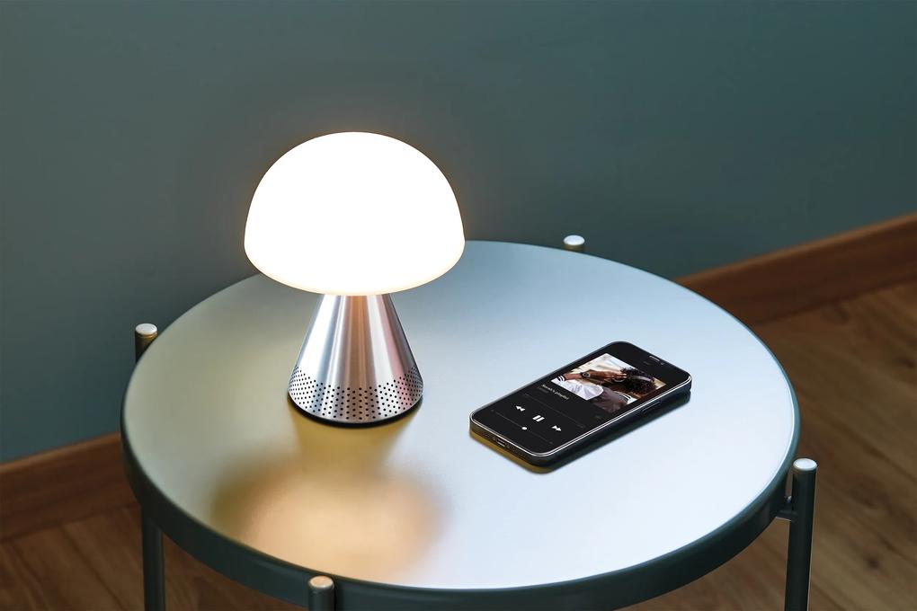Led lampa Mina Audio s bluetooth reproduktorem L hliník