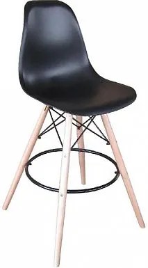 TEMPO KONDELA  Barová židle, černá/kov, CARBRY