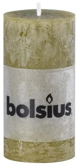Bolsius Rustic Válec 68x130 olivově zelená svíčka